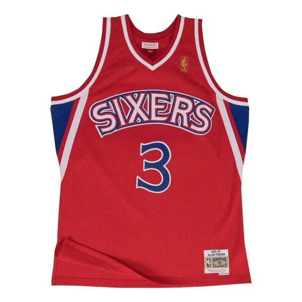 Mitchell & Ness X Nba Philadelphia 76ers 1996-97 Road Swingman Jersey 'allen Iverson 3 - Red