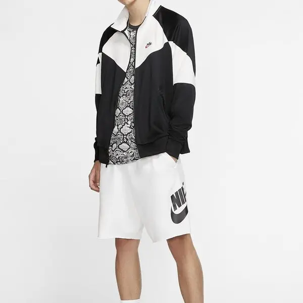 Nike Windrunner Paneled Zip-up Jacket - Black