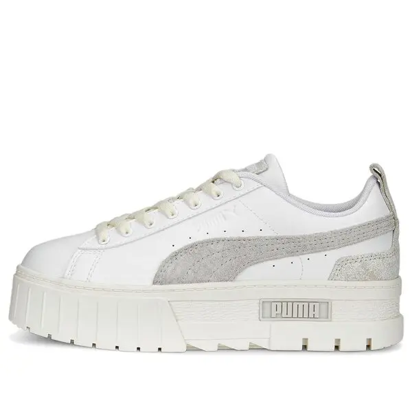 PUMA Mayze "thrifted White Grey" Low Top Sneakers - White/gray