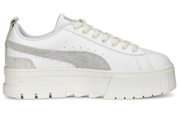 PUMA Mayze "thrifted White Grey" Low Top Sneakers - White/gray