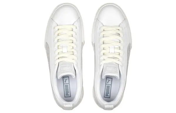 PUMA Mayze "thrifted White Grey" Low Top Sneakers - White/gray