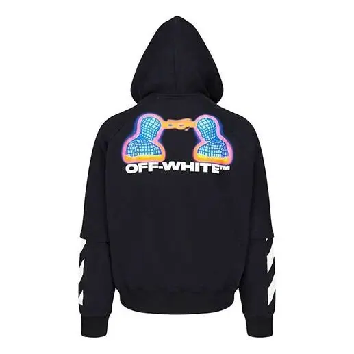 Off-White Character Print Hoodie - Black