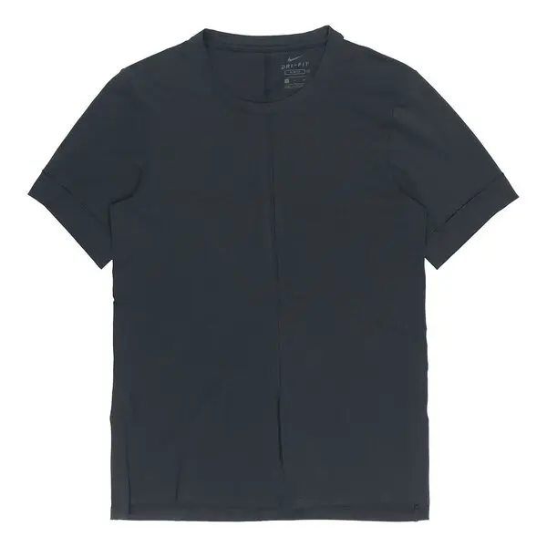 Nike Dri-fit Yoga Short Sleeve Shirt - Black