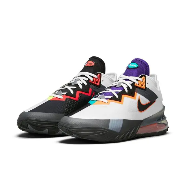 Nike Lebron 18 Low Ep "air Max 95 Greedy" Sneakers - White/black/orange