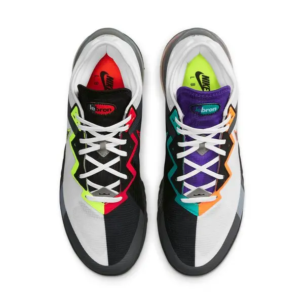 Nike Lebron 18 Low Ep "air Max 95 Greedy" Sneakers - White/black/orange