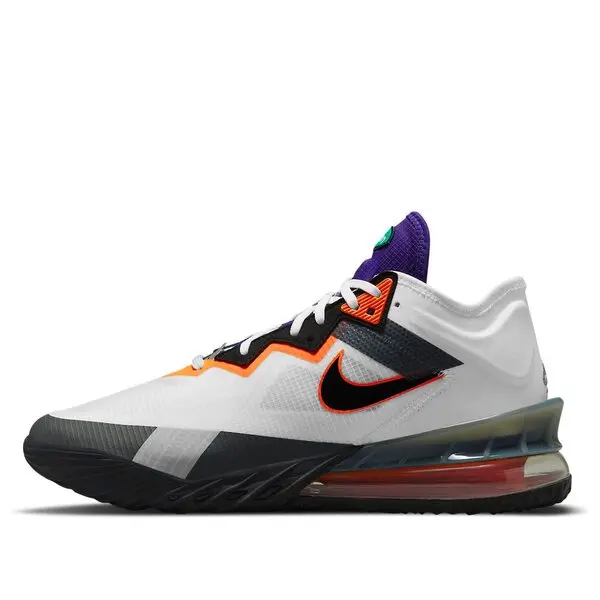Nike Lebron 18 Low Ep "air Max 95 Greedy" Sneakers - White/black/orange