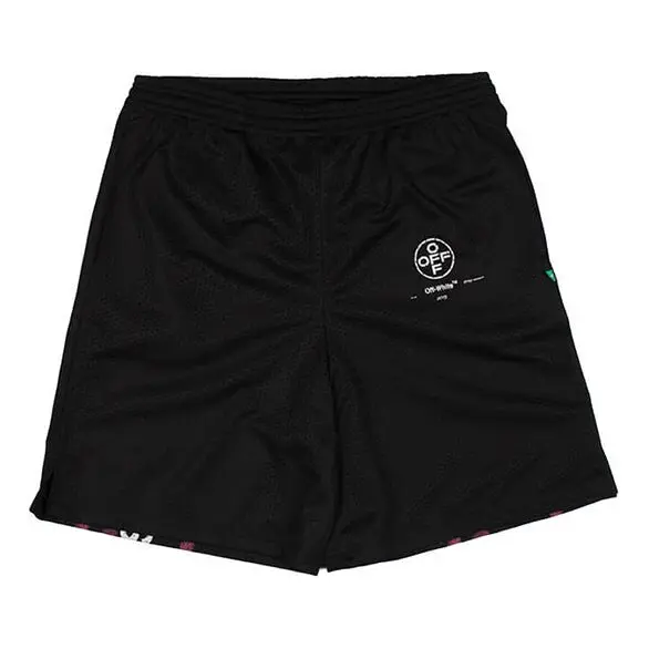 Off-White Diag Stencil Mesh Shorts - Black