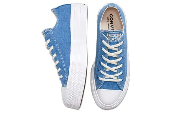CONVERSE Chuck Taylor All Star Renew Cotton Platform Low Top Sneakers - Blue