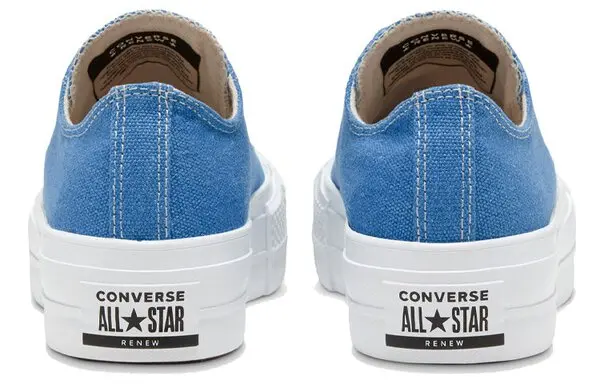 CONVERSE Chuck Taylor All Star Renew Cotton Platform Low Top Sneakers - Blue