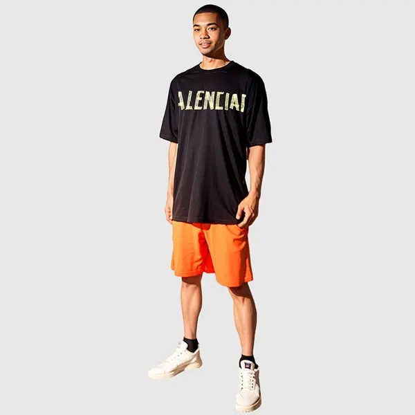 Balenciaga Tape Type T-shirt Medium Fit Faded - Black