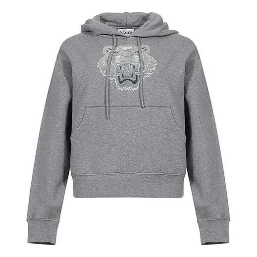 Kenzo Tiger Flock Tiger Head Hoodie