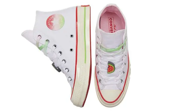 CONVERSE Chuck 70 High Top Sneakers - White/pinkred