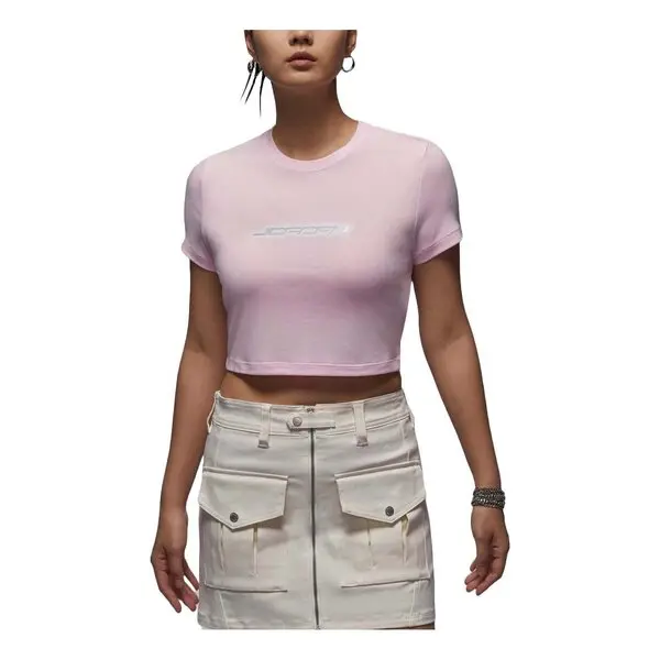 JORDAN Air Graphic Slim Fit T-shirt - Light Pink