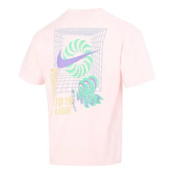 Nike Behind Graffiti T-shirt 'pink - Pink/multi-color
