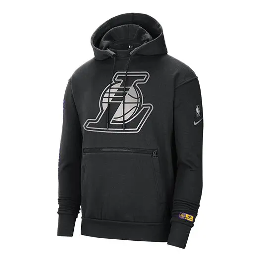 Nike Nba Los Angeles Lakers Team Logo Knit Fleece Hoodie - Default Color
