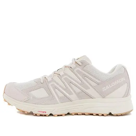 SALOMON X-mission 4 Suede Lace Up Sneakers - Beige/cream