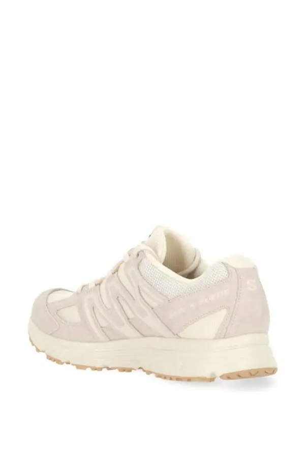 SALOMON X-mission 4 Suede Lace Up Sneakers - Beige/cream