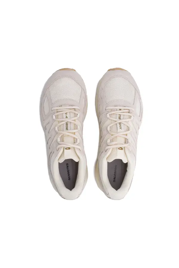 SALOMON X-mission 4 Suede Lace Up Sneakers - Beige/cream