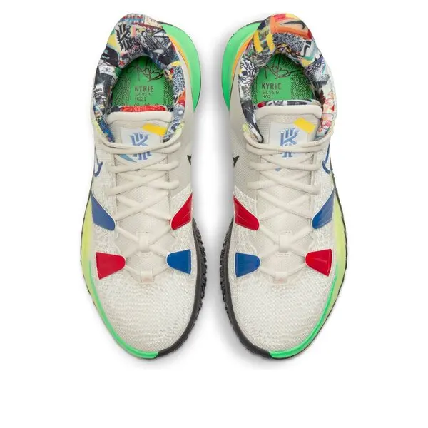 Nike Kyrie 7 "visions" Athletic Sneakers - White/green/blue