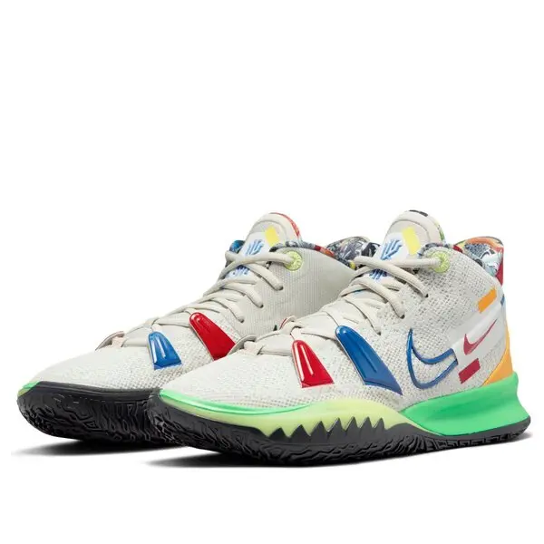 Nike Kyrie 7 "visions" Athletic Sneakers - White/green/blue