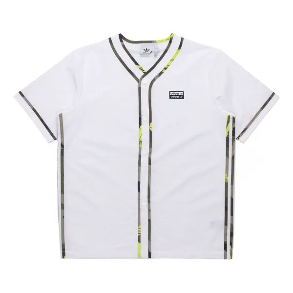 Adidas Originals Short Sleeve Baseball Jersey - White