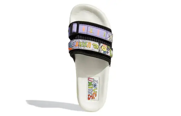Adidas Adilette 2.0 Slide 'pride Pack Love Unites - White/black