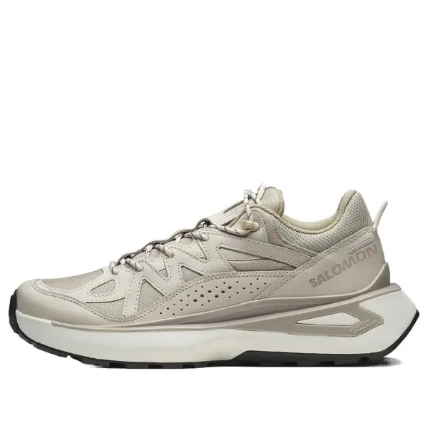 SALOMON Odyssey Elmt Low Leather Sneakers - Rainy Day/oxford Tan/ethereal