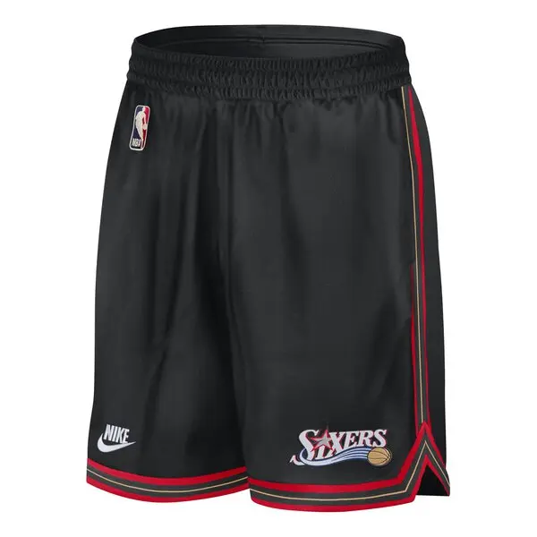 Nike Philadelphia 76ers Hardwood Classics 8" Shorts - Black