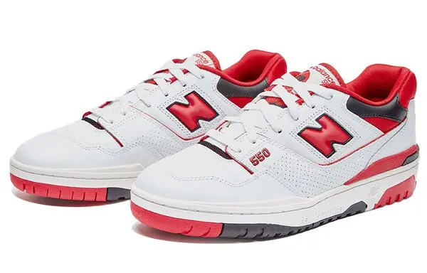 NEW BALANCE 550 Low Top Sneakers - White/red