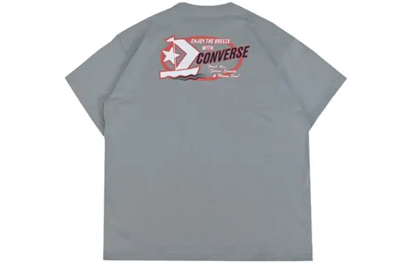 CONVERSE Retro Sail Boat Graphic T-shirt Asia Sizing 'grey - Grey/multi-color