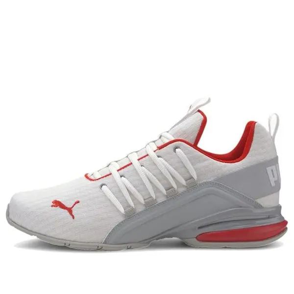 PUMA Axelion Block Low Top Sneakers - White/red