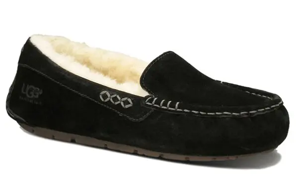 UGG Ansley Suede Slippers - Black