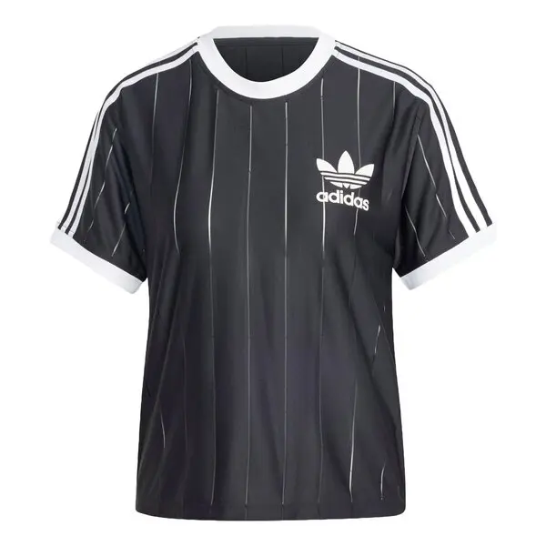 Adidas Adicolor 3-stripes Pinstripe T-shirt Asia Sizing - Black