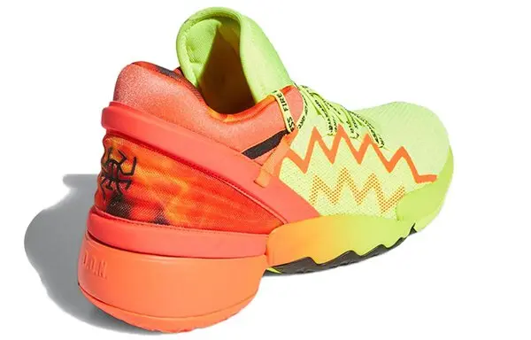 Adidas D.o.n. Issue #2 "fire Of Greatness" High-top Sneakers - Green/orange