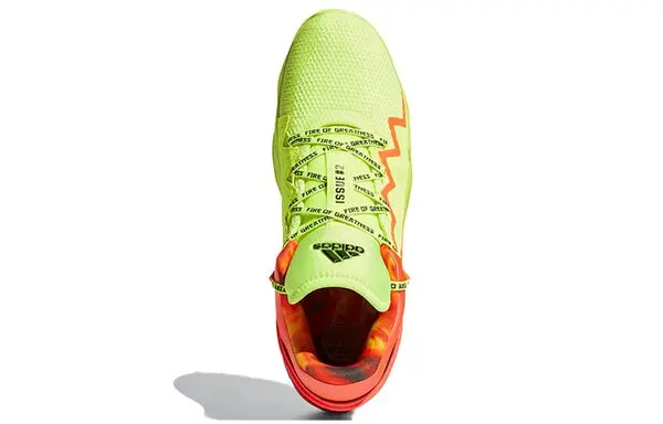 Adidas D.o.n. Issue #2 "fire Of Greatness" High-top Sneakers - Green/orange
