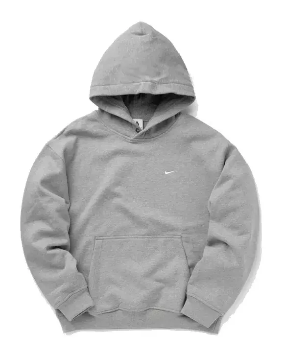 Nike Solo Swoosh Fleece Pullover Hoodie - Grey