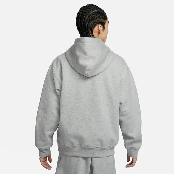 Nike Solo Swoosh Fleece Pullover Hoodie - Grey