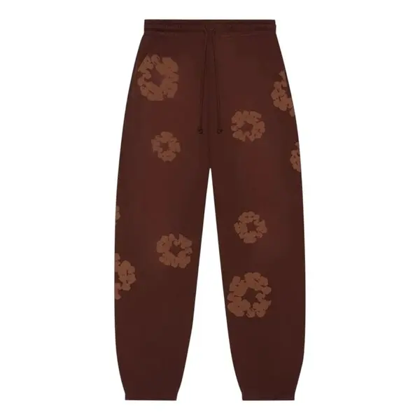 DENIM TEARS Mono Cotton Wreath Sweatpants - Brown