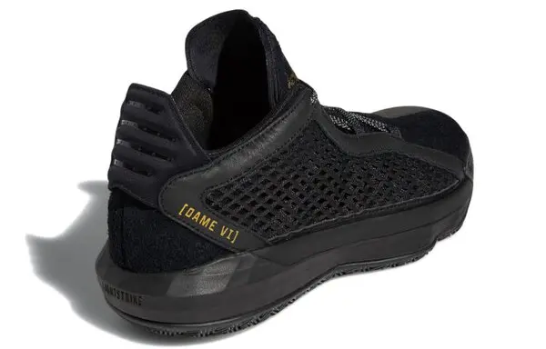 Adidas Dame 6 Leather Athletic Sneakers - Black