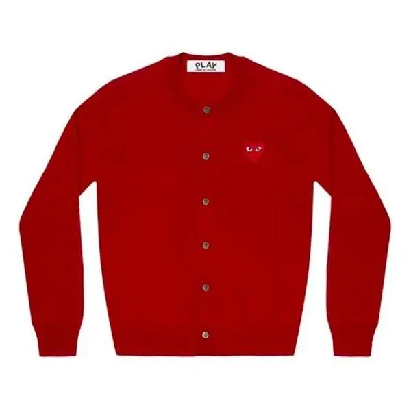 Play Comme Des Garcon Cardigan - Red