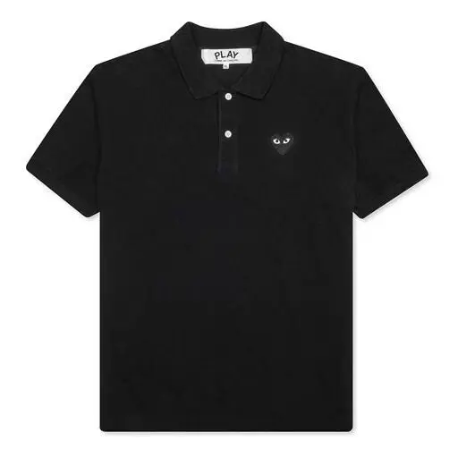 Play Comme Des Garcon Polo Emblem - Black
