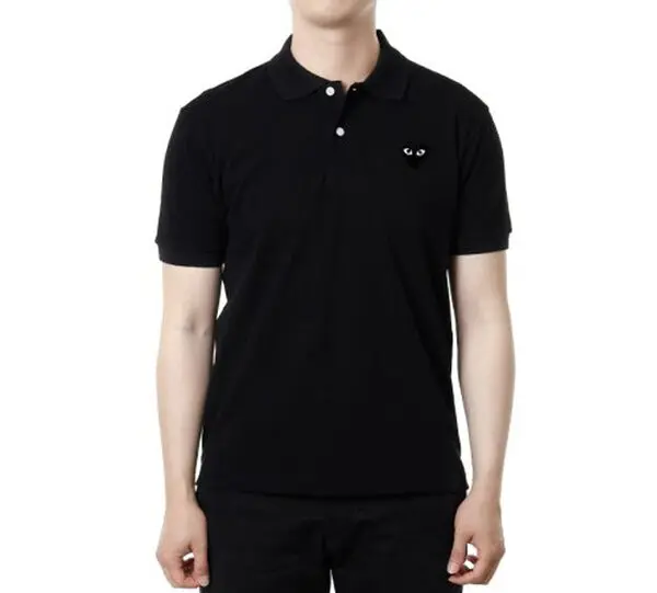 Play Comme Des Garcon Polo Emblem - Black