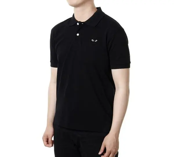 Play Comme Des Garcon Polo Emblem - Black