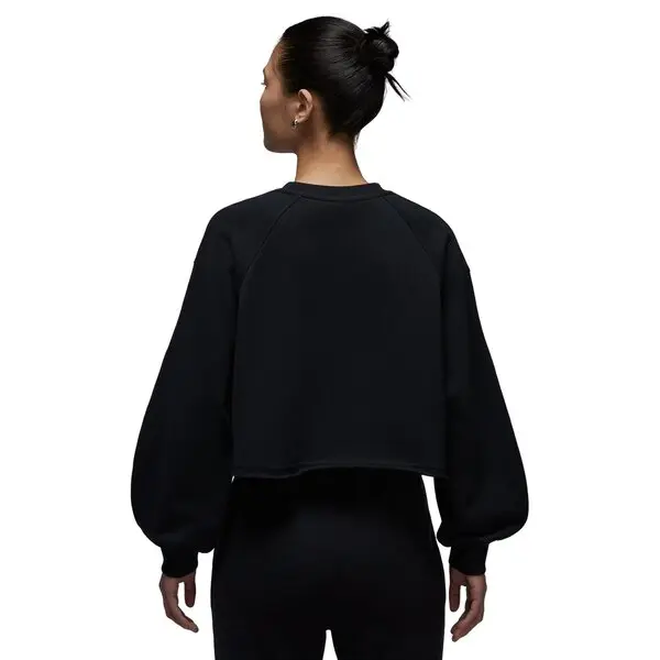 JORDAN Air Flight Fleece Crew Neck Sweatshirt - Black