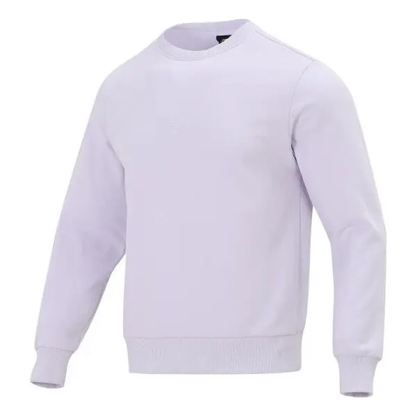 NEW BALANCE Solid Color Sports Round Neck Pullover - White