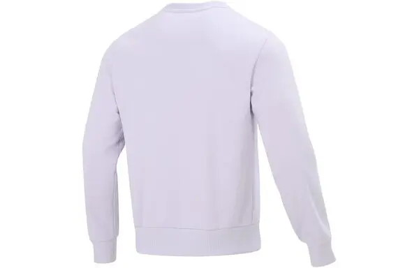 NEW BALANCE Solid Color Sports Round Neck Pullover - White
