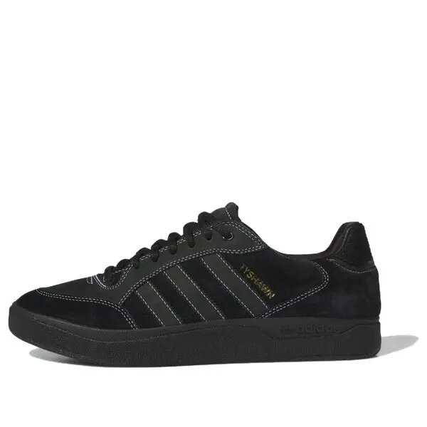 Adidas Tyshawn Low Sneakers - Core Black/cloud White/gold Metallic
