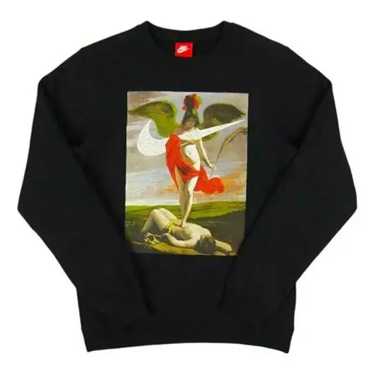 Nike Crewneck Sweatshirt With Allegorical Graphic - Black