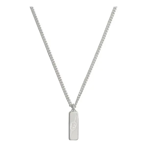 Gucci Diagonal Interlocking G Necklace - Silver