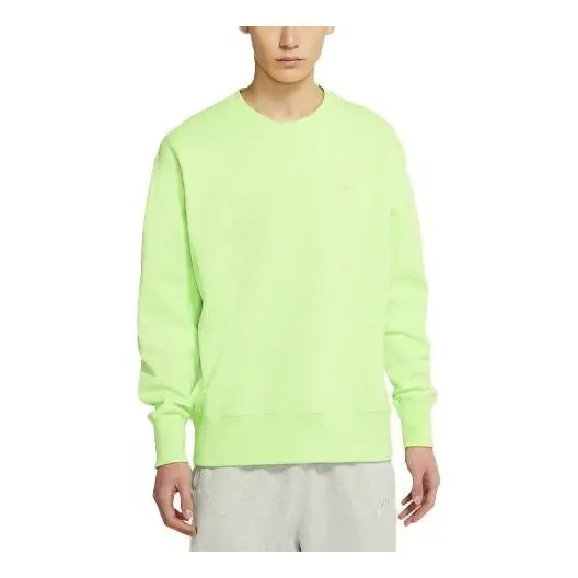 Nike Logo Casual Sports Round Neck Pullover - Orange